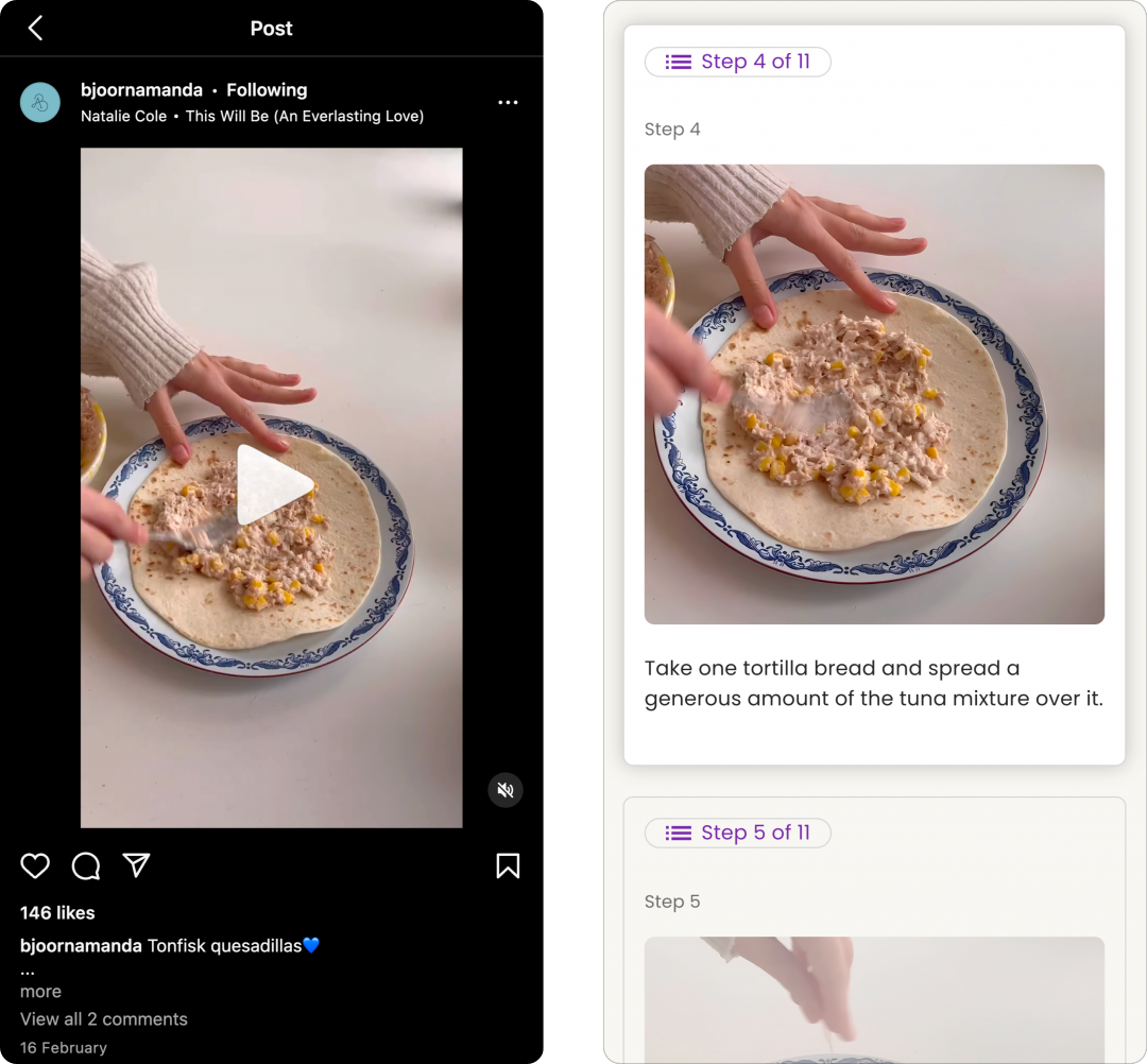 Convierte tus tutoriales y tutoriales de Instagram en StepAlongs - StepAlong